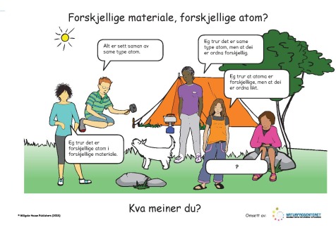 naturfag.no: Forskjellige materiale, forskjellige atom?