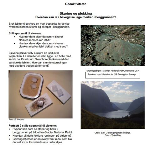 naturfag.no: Skuring og plukking. Hvordan kan is i bevegelse lage ...