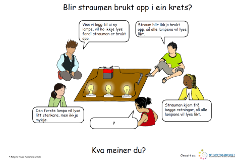 naturfag.no: Blir straumen brukt opp i ein krets?